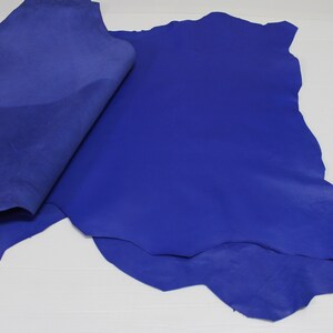 ROYAL BLUE Smooth Italian Genuine Lambskin Lamb Sheep Leather Skins ...