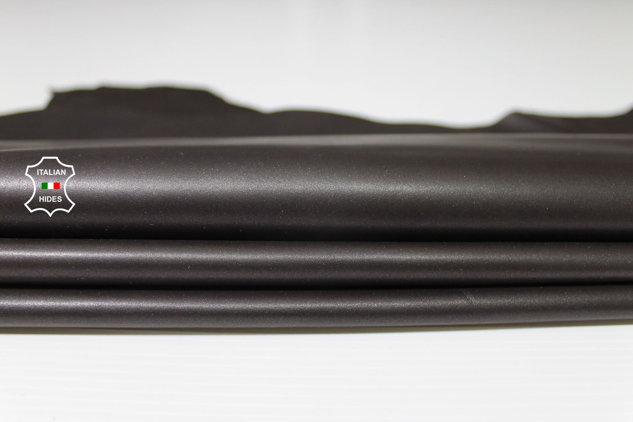 PEARLIZED DARK BROWN thin soft Italian Calfskin Calf cow leather ...