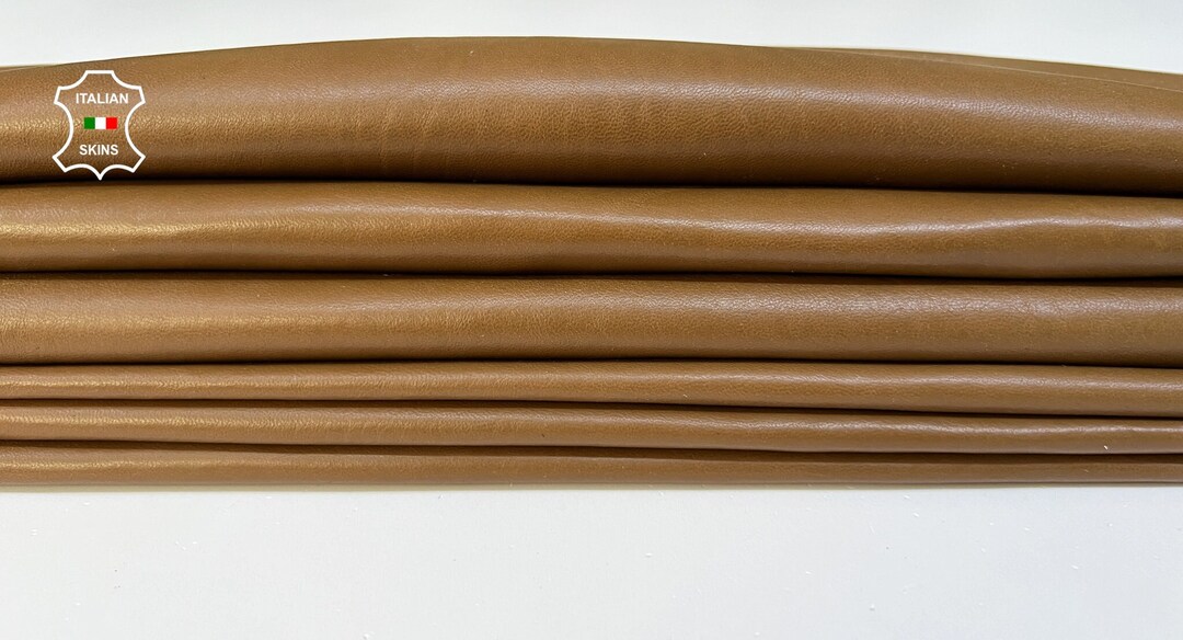 CAMEL BROWN Italian Lambskin Sheep Leather Hide Hides Skin Skins 4sqf 0 ...