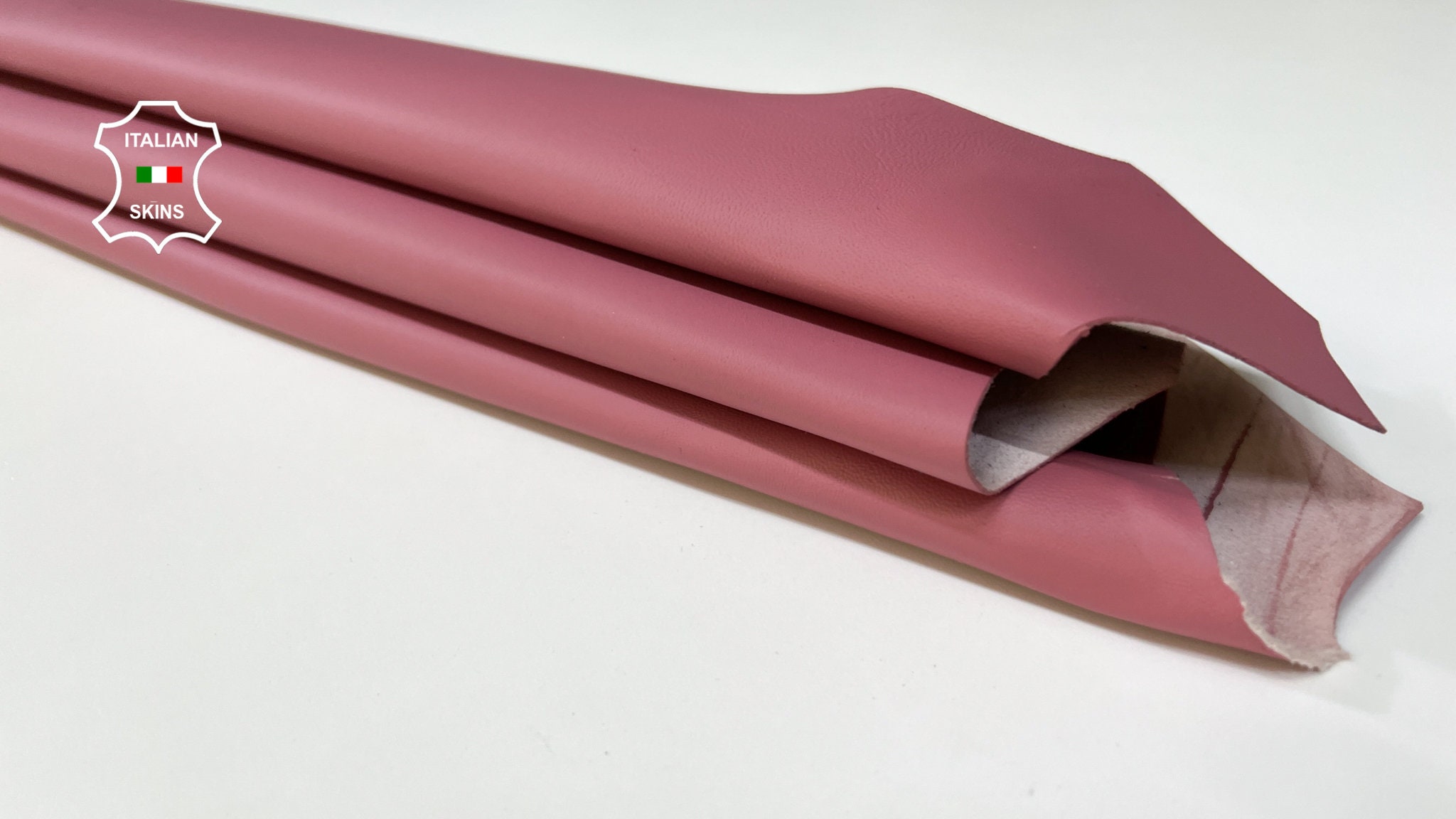 THULIAN PINK Soft Italian Lambskin Lamb Sheep leather hide hides skin ...