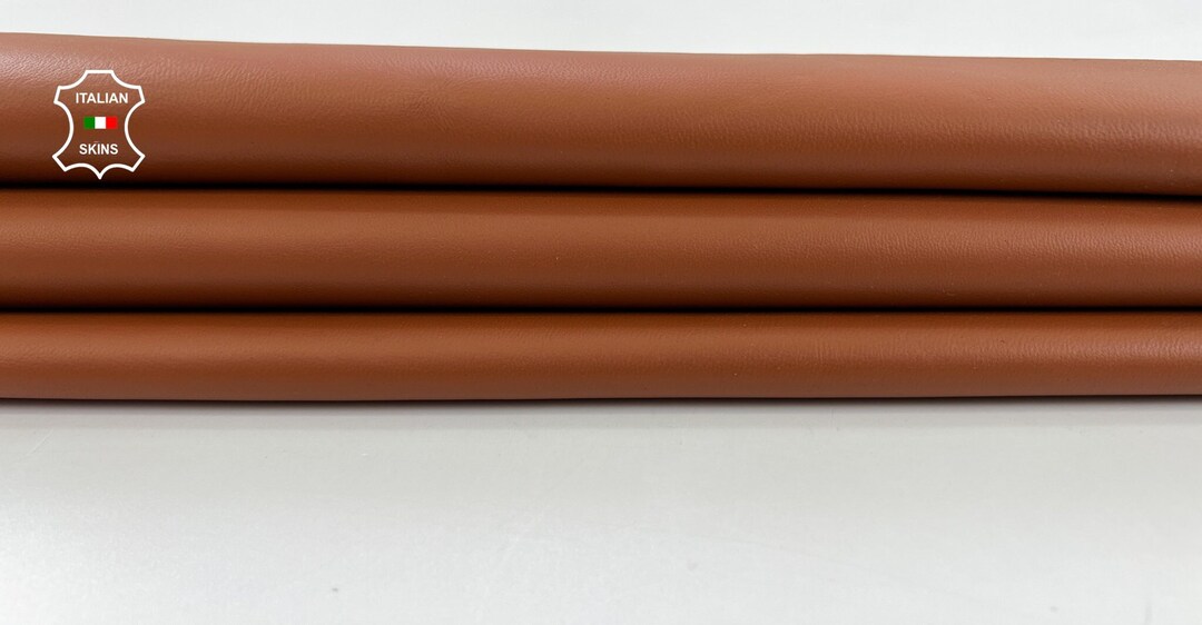 Delivered Duty Paid - RUST BROWN Soft Italian Lambskin Sheep Leather ...