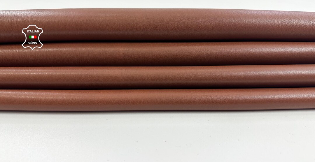 MEDIUM BROWN Soft Italian Lambskin Sheep Lamb Leather Skin 7sqf 1.0mm # ...