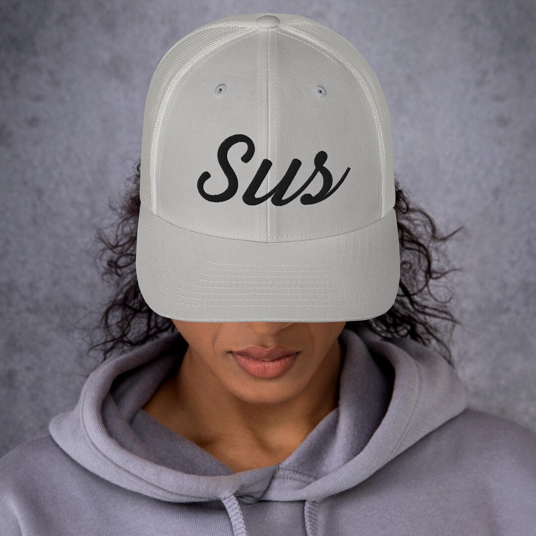 Sus Hat • 3D Puff Embroidered Trucker Hat • Six‑panel Mesh Back ...
