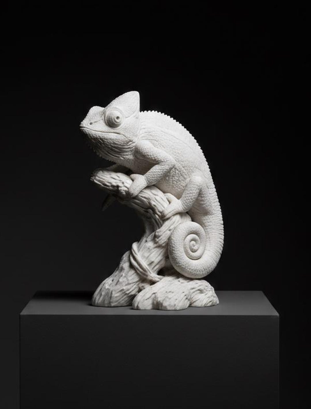 Chameleon Sculpture STL | Detailed Reptile 3D Model for 3D Printing ...