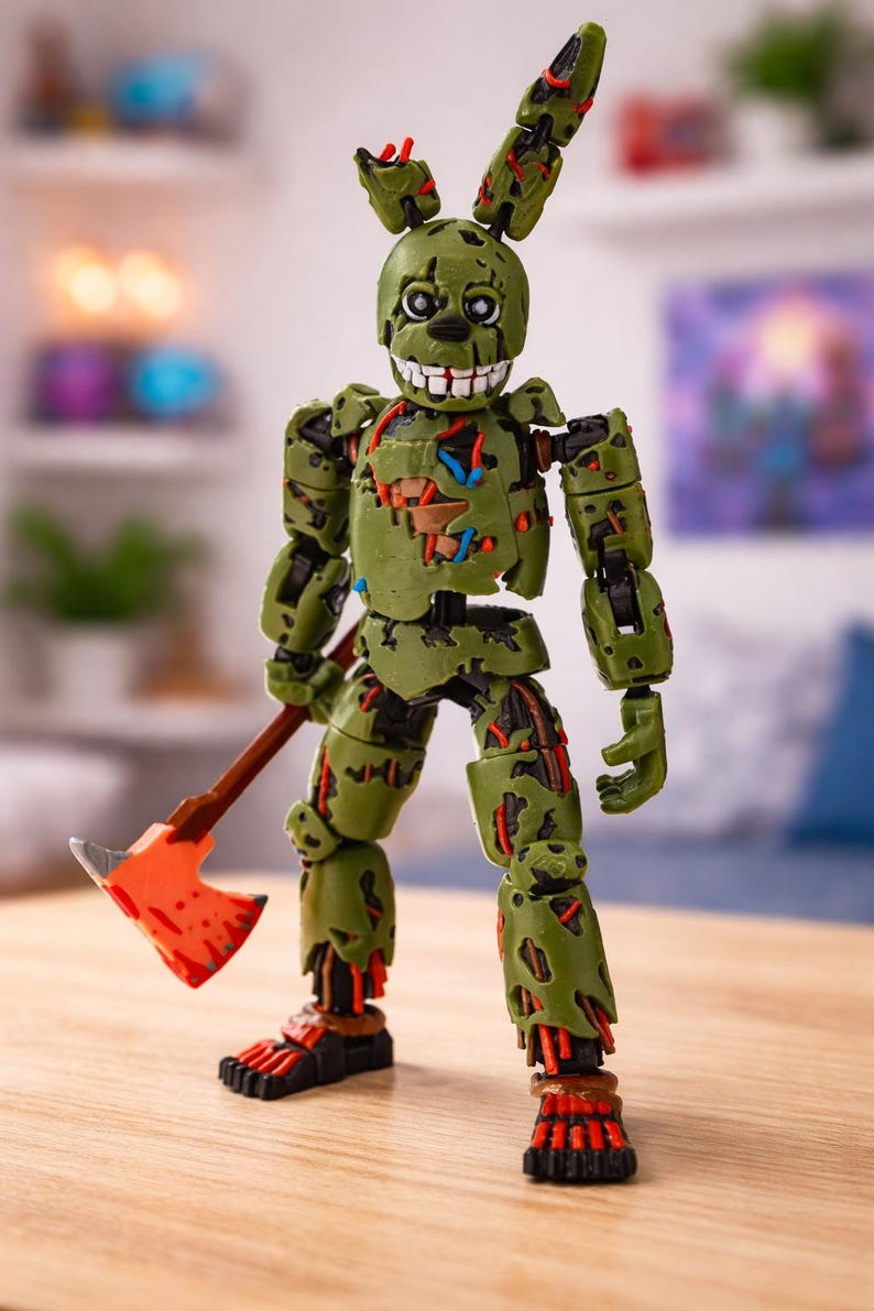 FNAF Springtrap 3D Printed Figure Freddy Fazbear's Pizza Animatronic ...