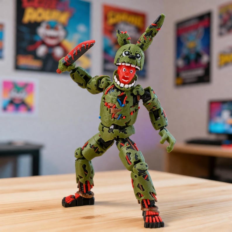 FNAF Springtrap 3D Printed Figure Freddy Fazbear's Pizza Animatronic ...