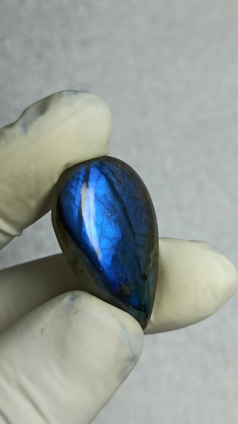 Natural Blue Fire Labradorite Pear Shape, AAA+ Flashy Labradorite ...