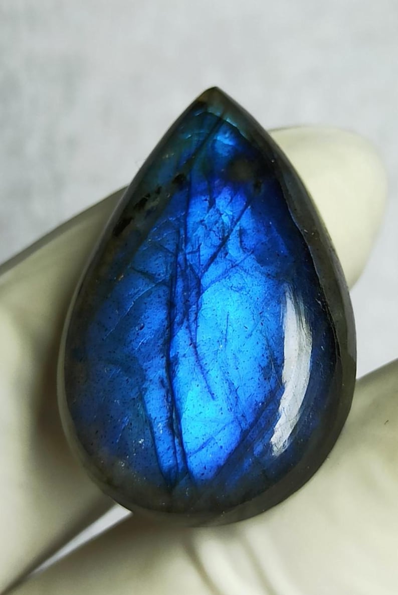Natural Blue Fire Labradorite Pear Shape, AAA+ Flashy Labradorite ...