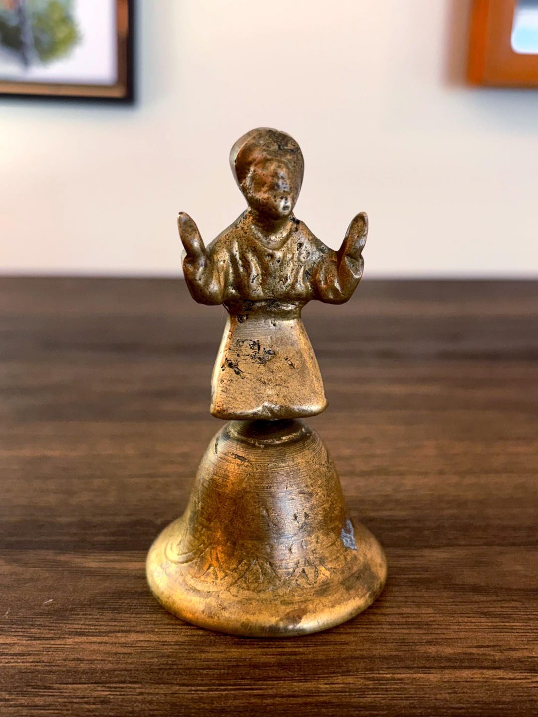 Vintage Brass Praying Man Bell – Collectible Hand Bell - Etsy