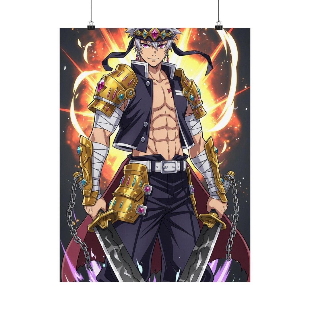 Tengen Uzui Sound Hashira Poster | Demon Slayer | Flamboyant God of ...