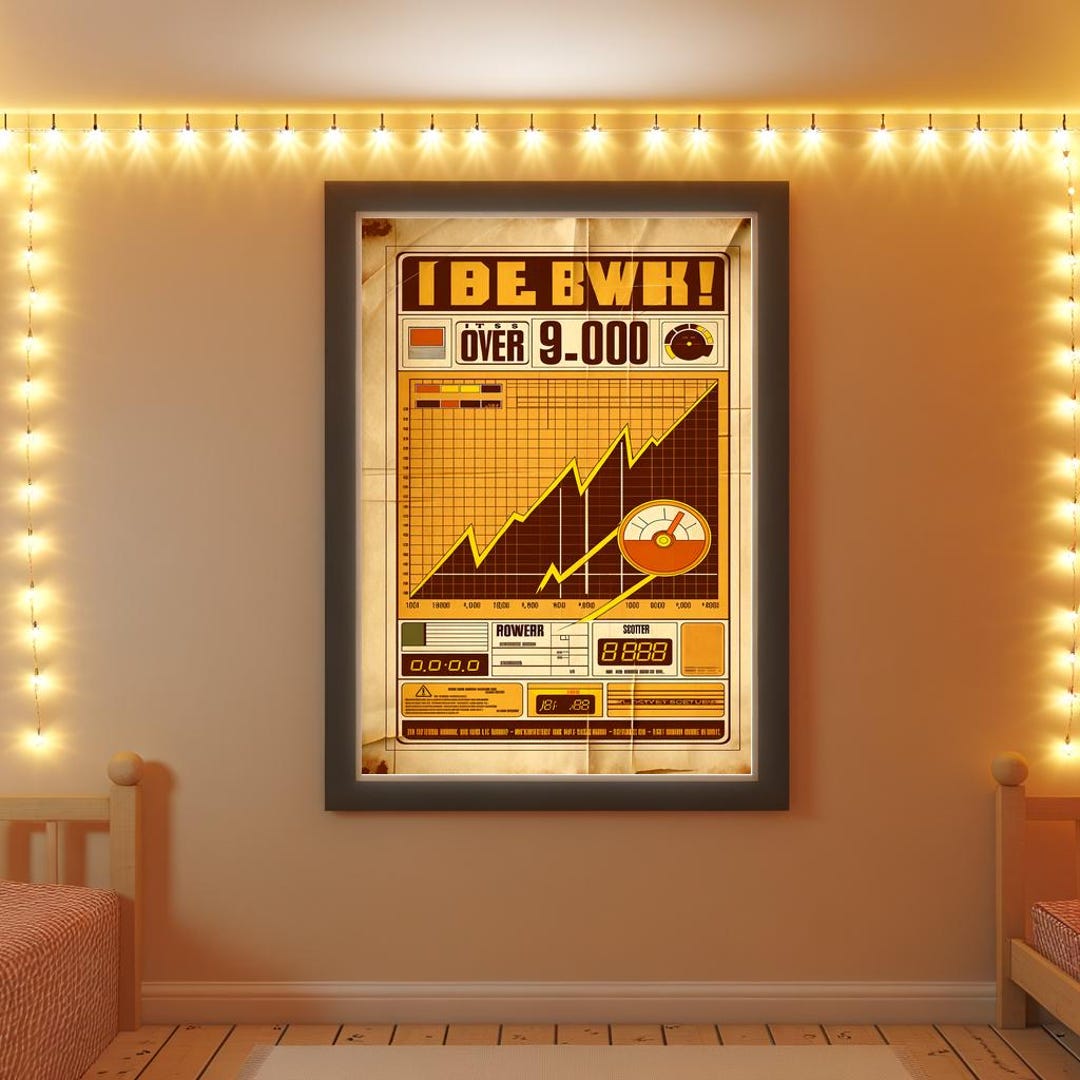Power Level Chart Poster - Retro Anime Infographic Art - Vintage ...