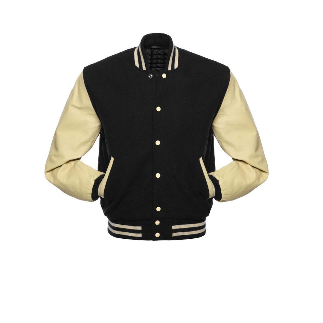 10 PCS Custom Wool Varsity Jacket Leather Sleeves, Personalized ...