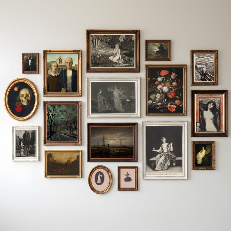 Gothic Gallery Art Bundle: Dark Academia, Whimsigoth, Cottagecore ...