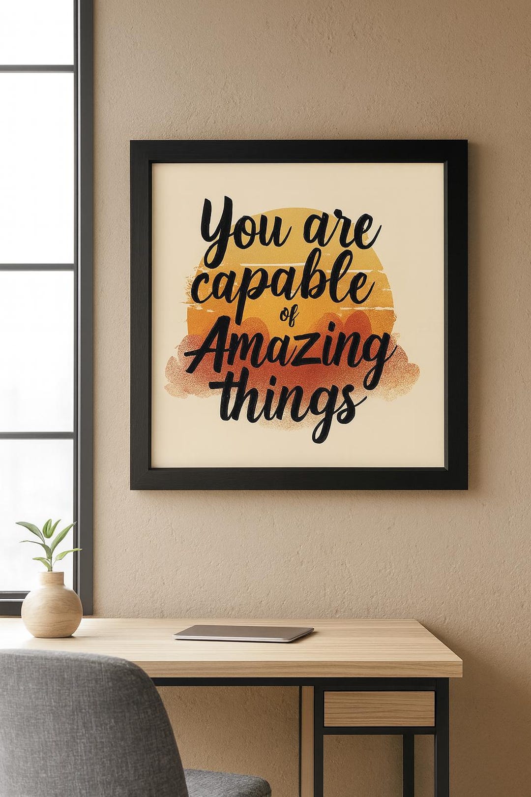 Digital Print - Modern Inspirational and Motivational Wall Print – “you ...