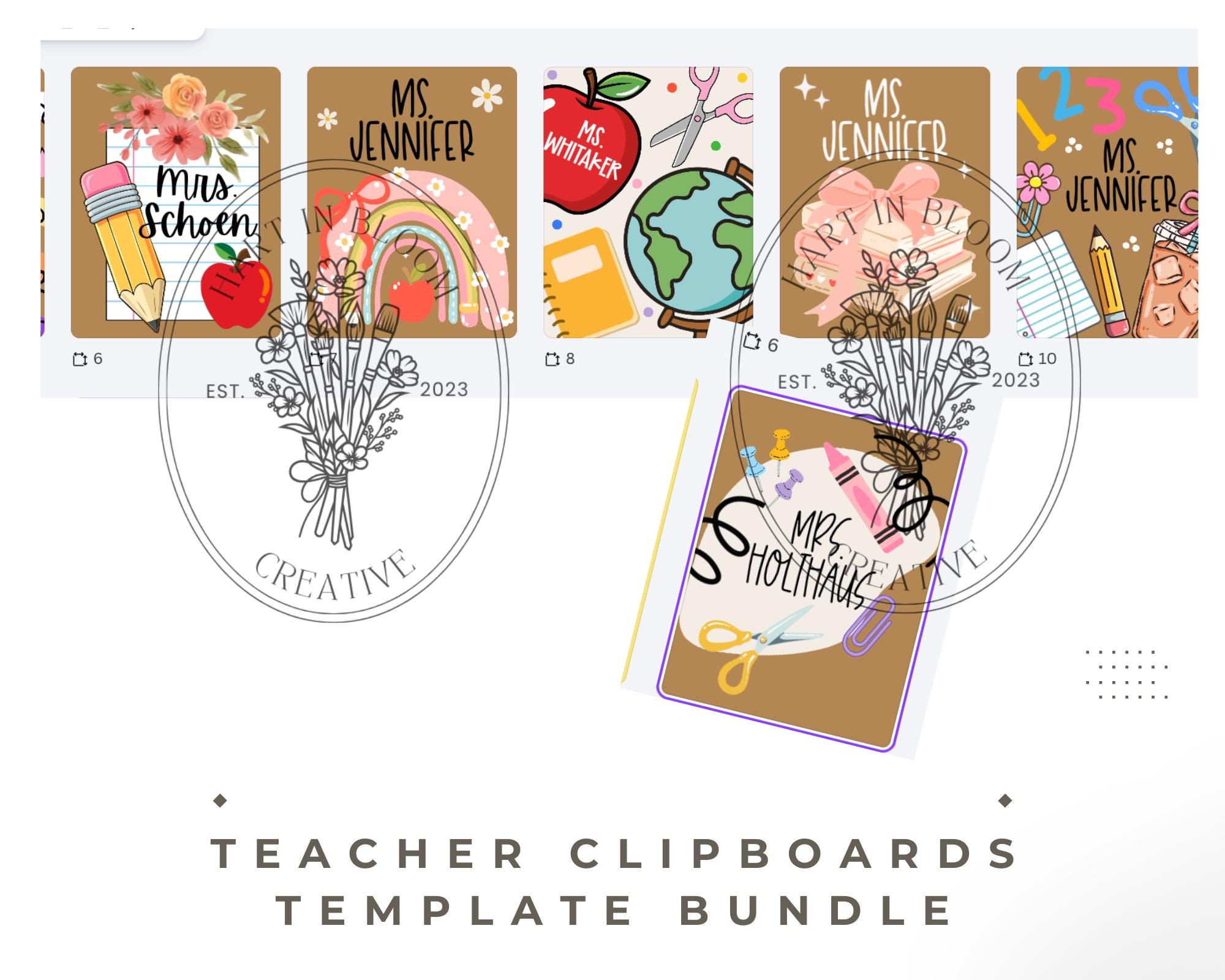 Editable Clipboard Template, Clipboard Mockups, Teacher Clipboard ...
