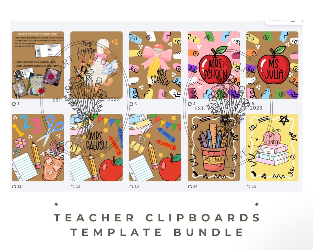 Editable Clipboard Template, Clipboard Mockups, Teacher Clipboard ...