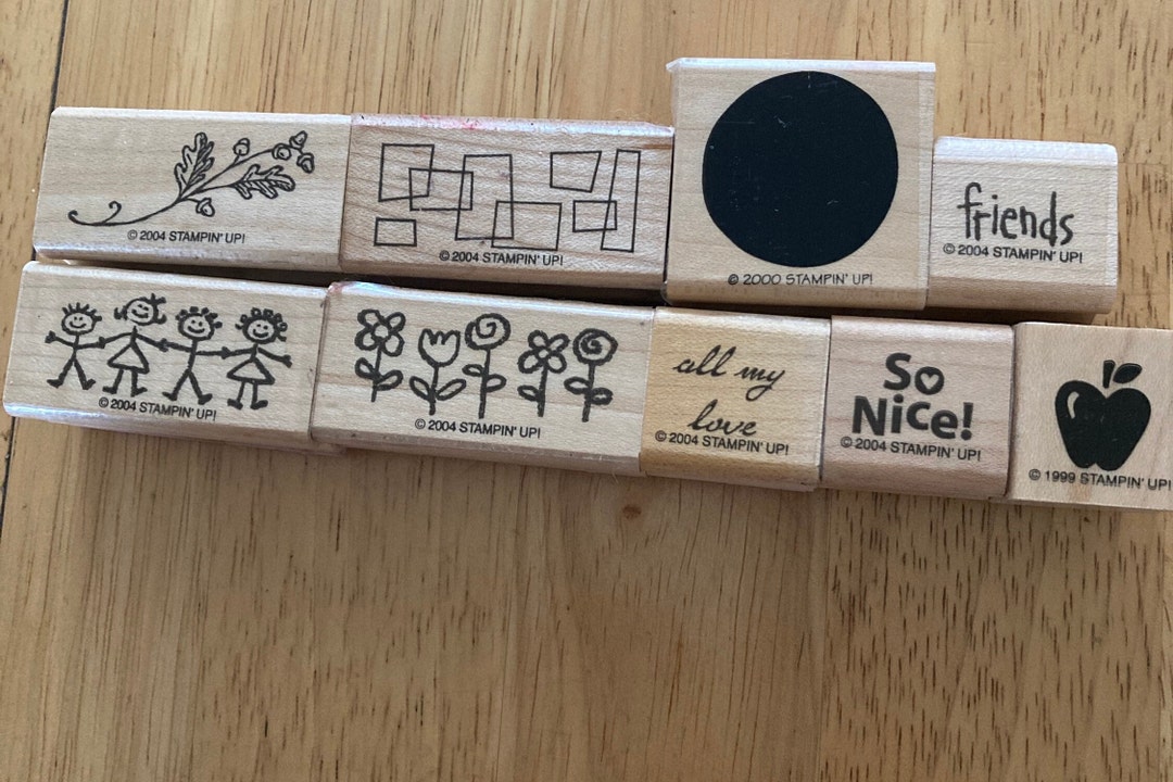 2004 Stampin up Vintage Scrapbooking Stamps Set of 9 Great Vintage ...