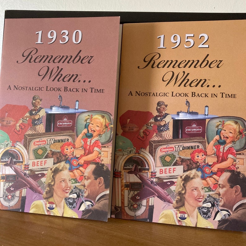 Vintage Set of 2 Remember When Booklets 1930 and 1952 - Etsy