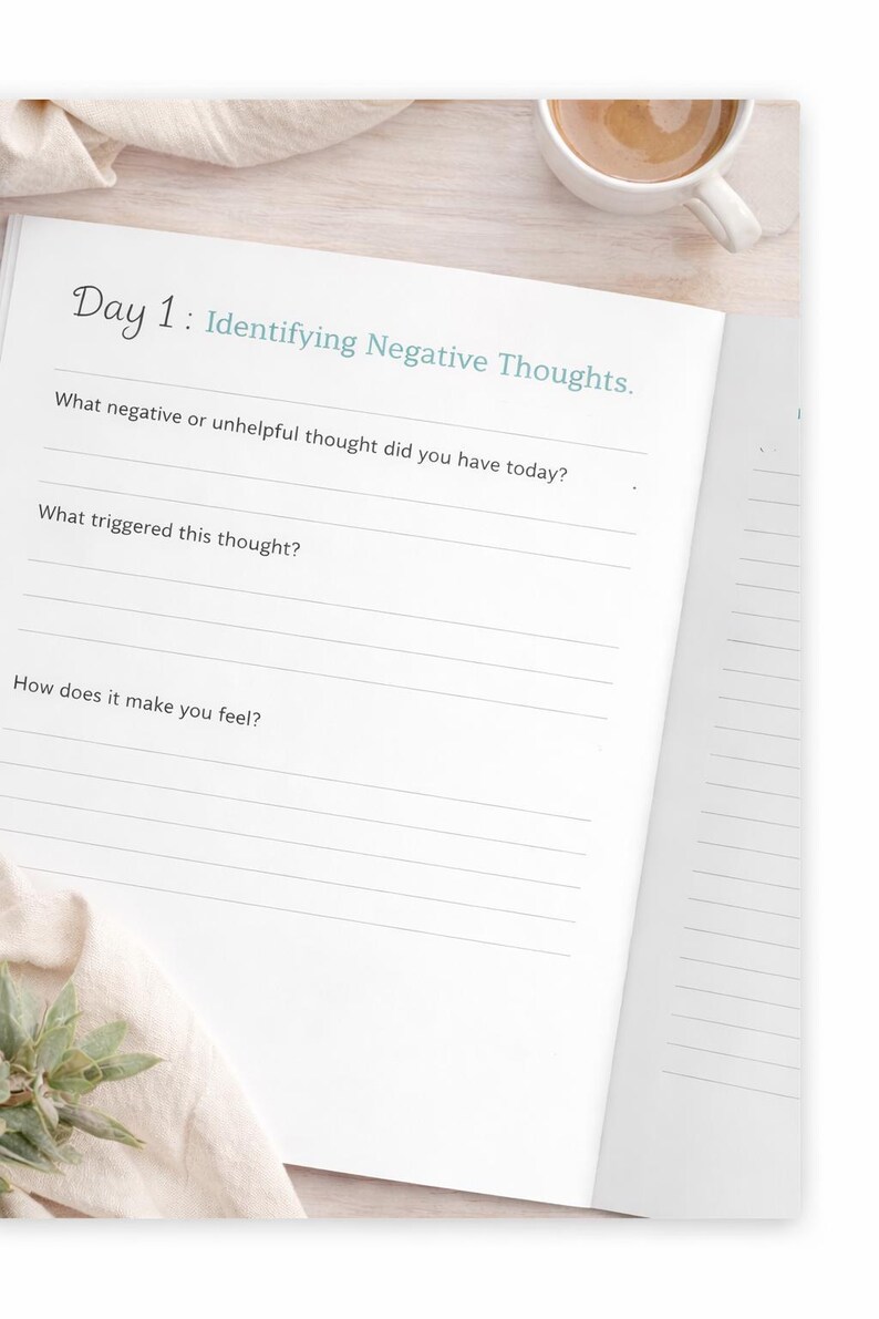 Retrain Your Brain Workbook | 14-day Thought Reframe Journal | Mental ...