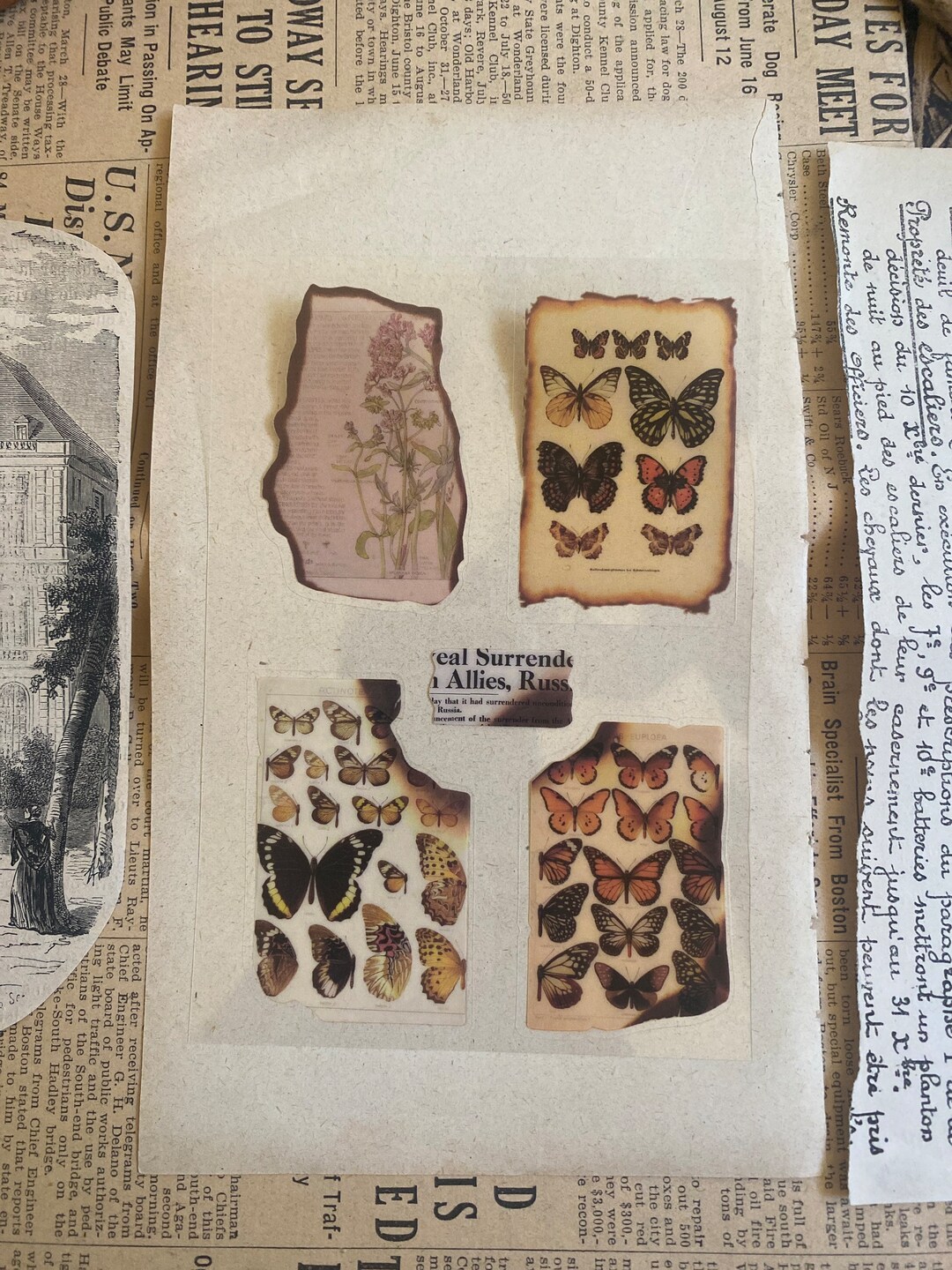 Ephemera Sticker Sheet - Etsy