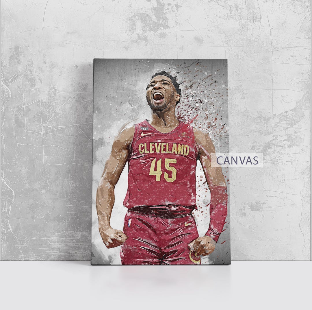 Donovan Mitchell Poster Cleveland Cavaliers Canvas Basketball Wall Art ...