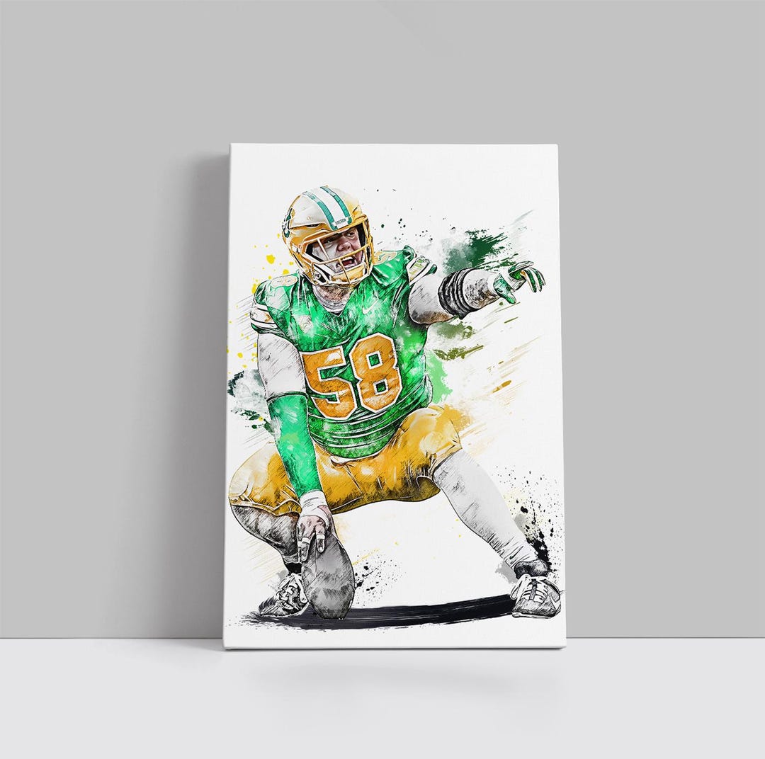 Jackson Powers-johnson Poster Oregon Ducks Canvas College Football Wall ...