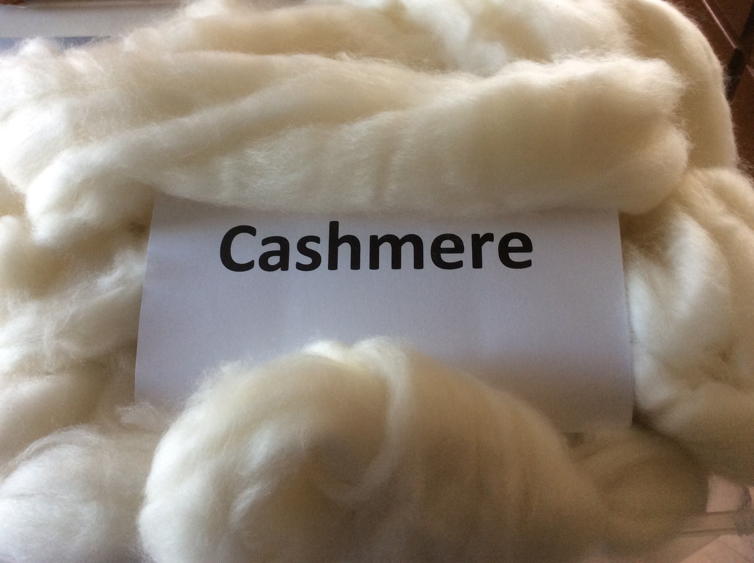Cashmere Top, Cashmere Roving, Natural White Undyed, 100 Grams of Super ...