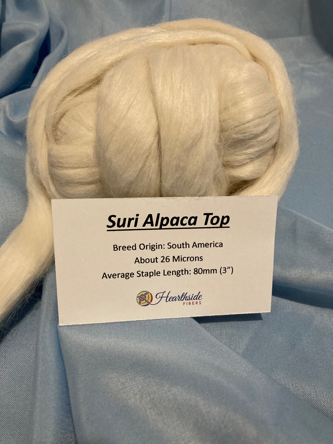 Suri Alpaca Roving, White Suri Alpaca Top, 100 Grams of Softness - Etsy