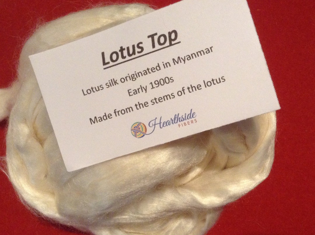 Lotus Roving, Lotus Top - 100 Grams of Plant Based Fiber, Great Vegan ...