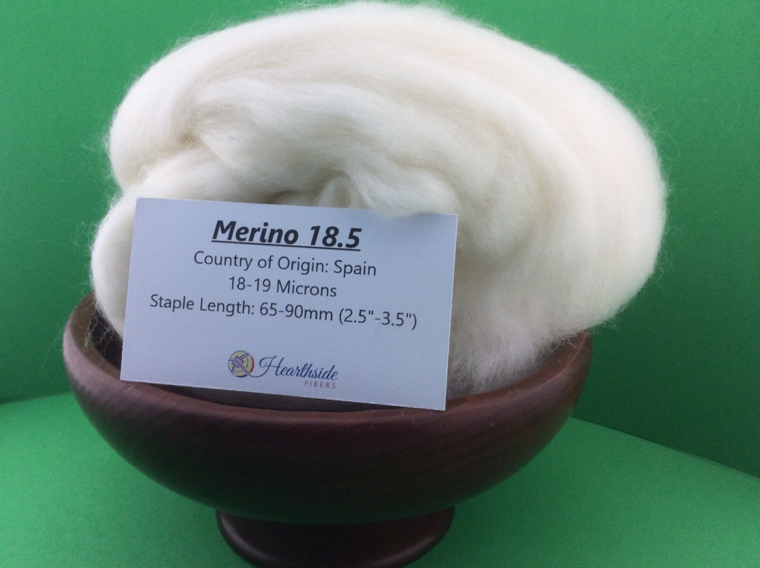 Merino (white) Roving, Merino Top - 18.5 Microns (superfine Merino ...