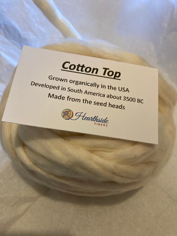 USA Cotton Roving Natural Cotton Top 100 Grams Plant Based - Etsy