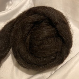 Hebridean Wool Roving, Natural Black Wool Top, Scottish Breed of Sheep ...