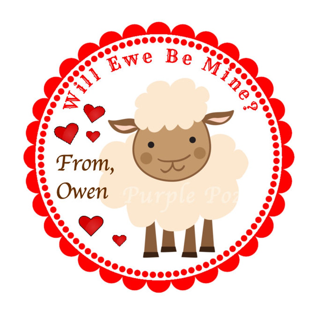 Valentine Sheep Labels Ewe - Etsy