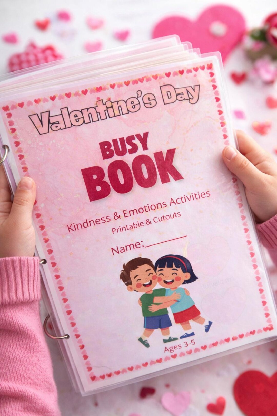 Valentine’s Day Busy Book Printable for Toddlers | Kindness & Emotions ...