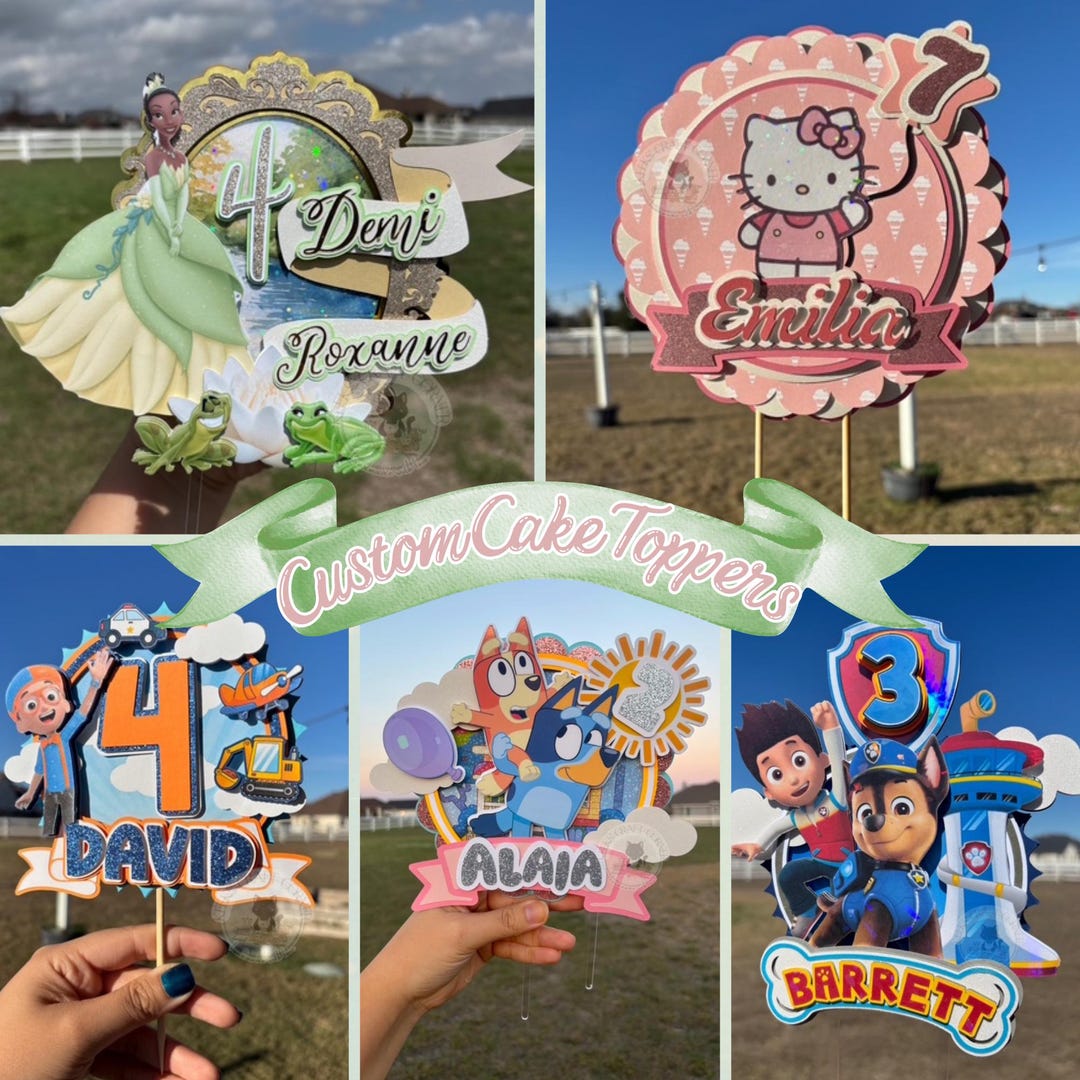 Custom 3D Personalized Cake Toppers for Birthdays, Weddings, Baby ...