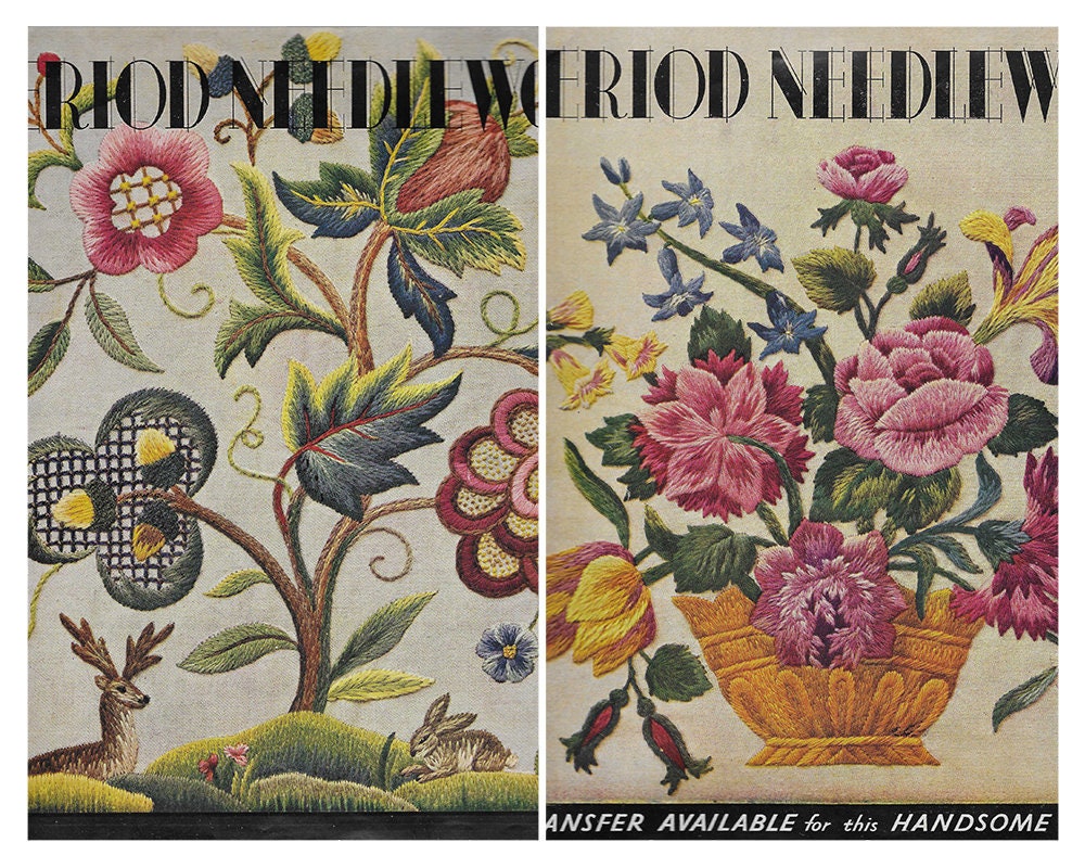 Weldons Period Needlework Designs-crewel Embroidery-jacobean Designs ...