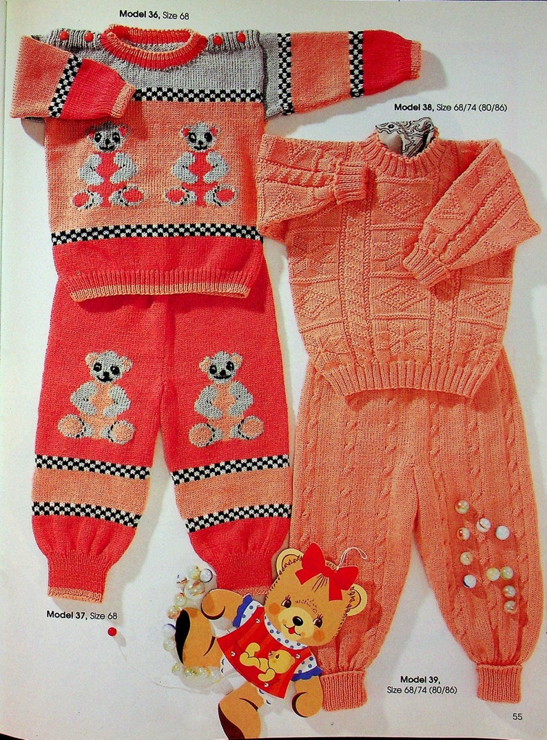 Baby Knitting Patterns Magazine: Machine Knit Designs - Etsy