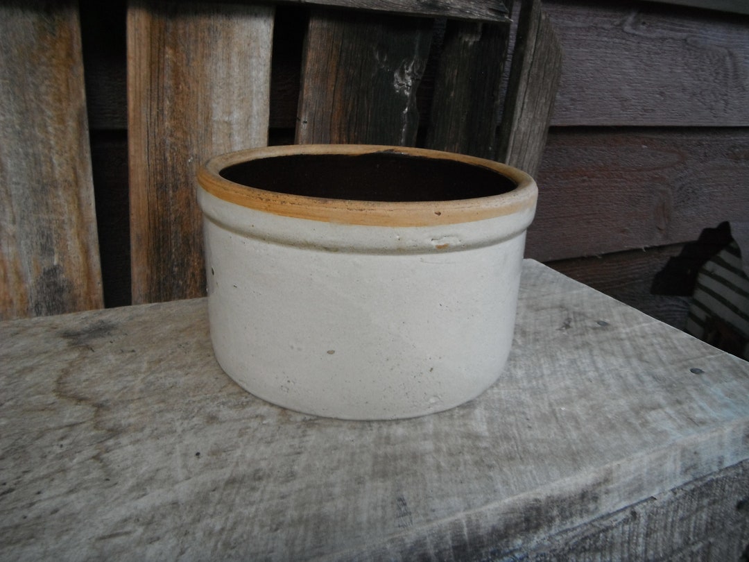 Antique Stoneware Cake Crock - Etsy