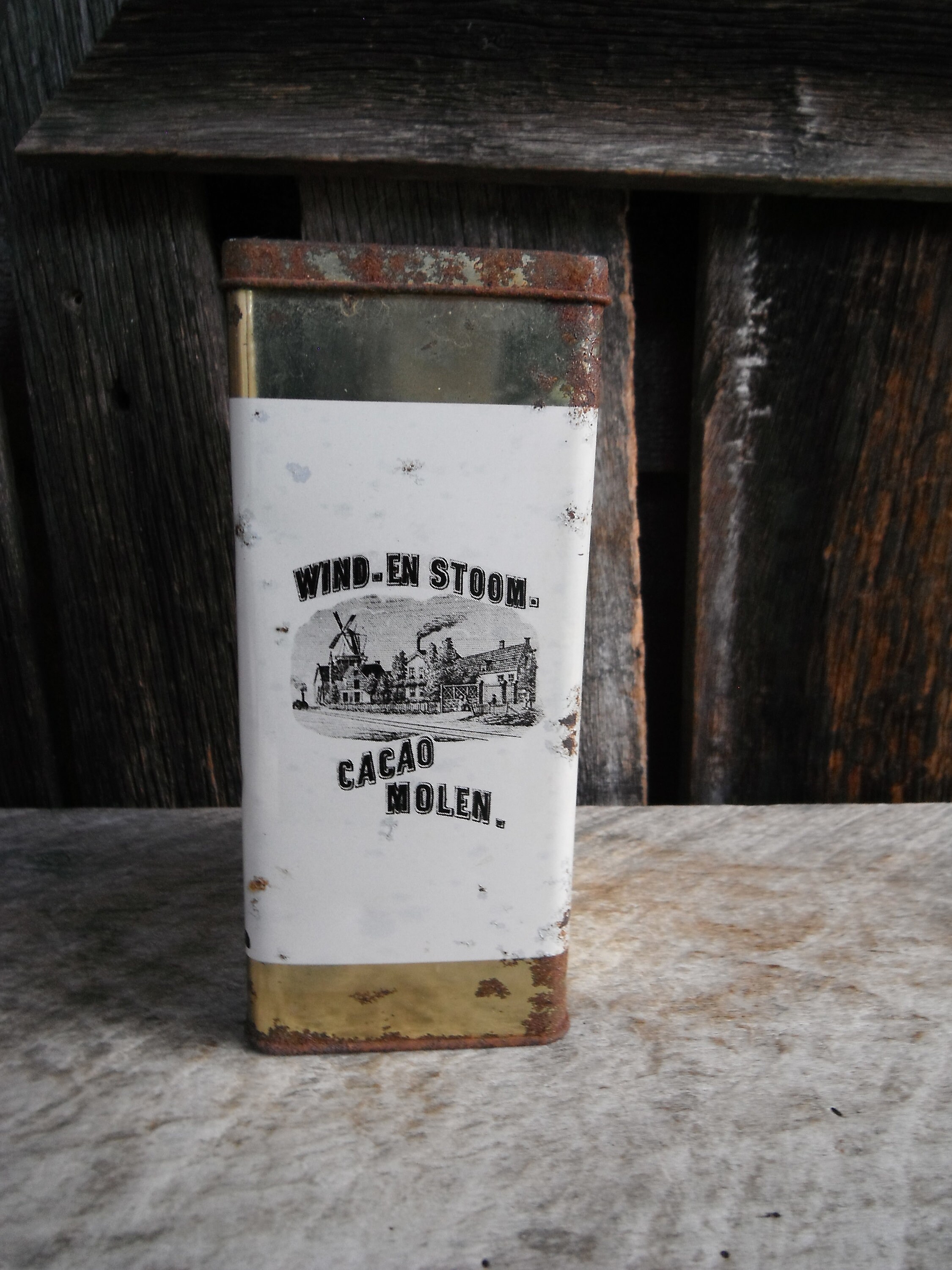 Dutch Cocoa Silhouette Tin Vintage Blooker Cacao Cabinets & Food ...