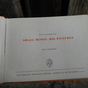 Antique Camera Book Small Minox Big Pictures English - Etsy