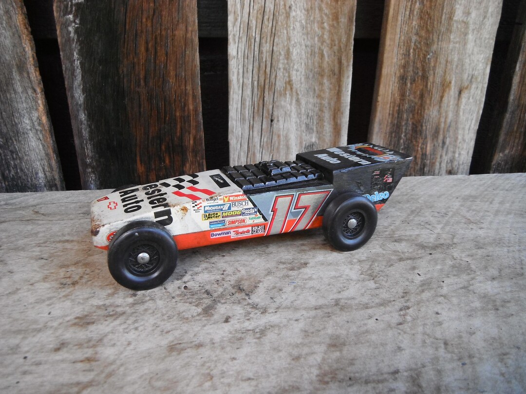 Vintage Pinewood Derby Car - Western Auto Decals - Etsy
