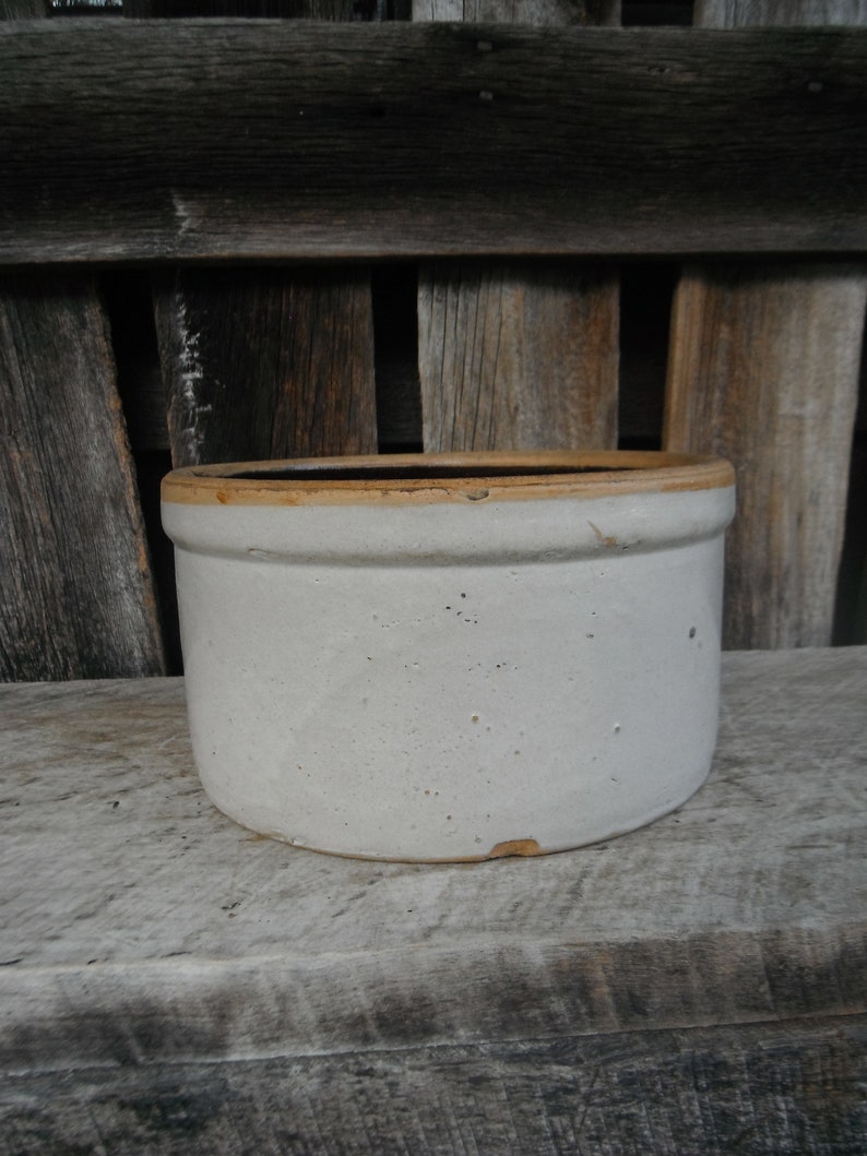 Antique Stoneware Cake Crock - Etsy