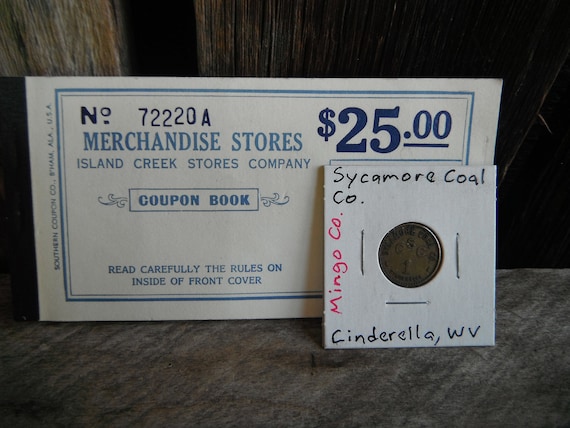 Vintage WV Coal Mine Script Paper and Coin Sycamore Coal | Etsy