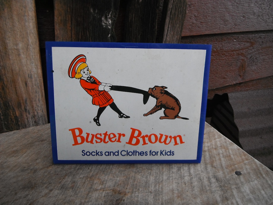 Vintage Buster Brown - Socks and Clothes for Kids - Plastic Countertop ...