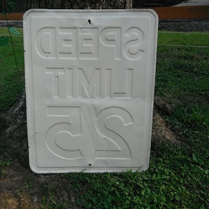 Vintage Metal Smaltz Road Sign Speed Limit 25 - Etsy