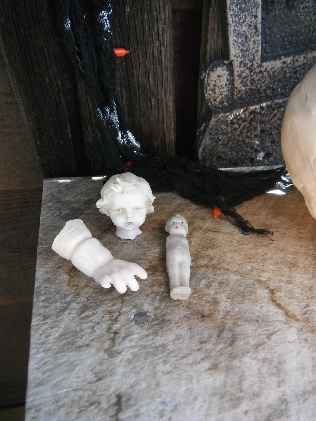 Lot of 3 Antique Creepy Doll Parts - Etsy