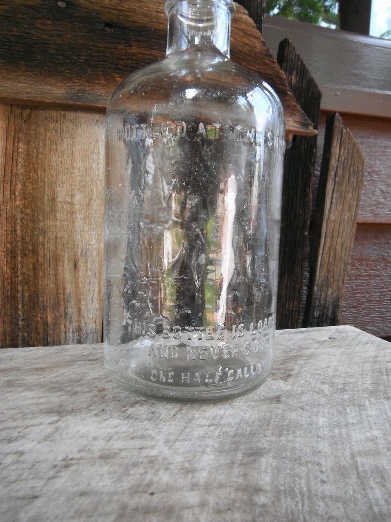 Antique Embossed Indian Glass Chemung Spring Water Jug - Etsy