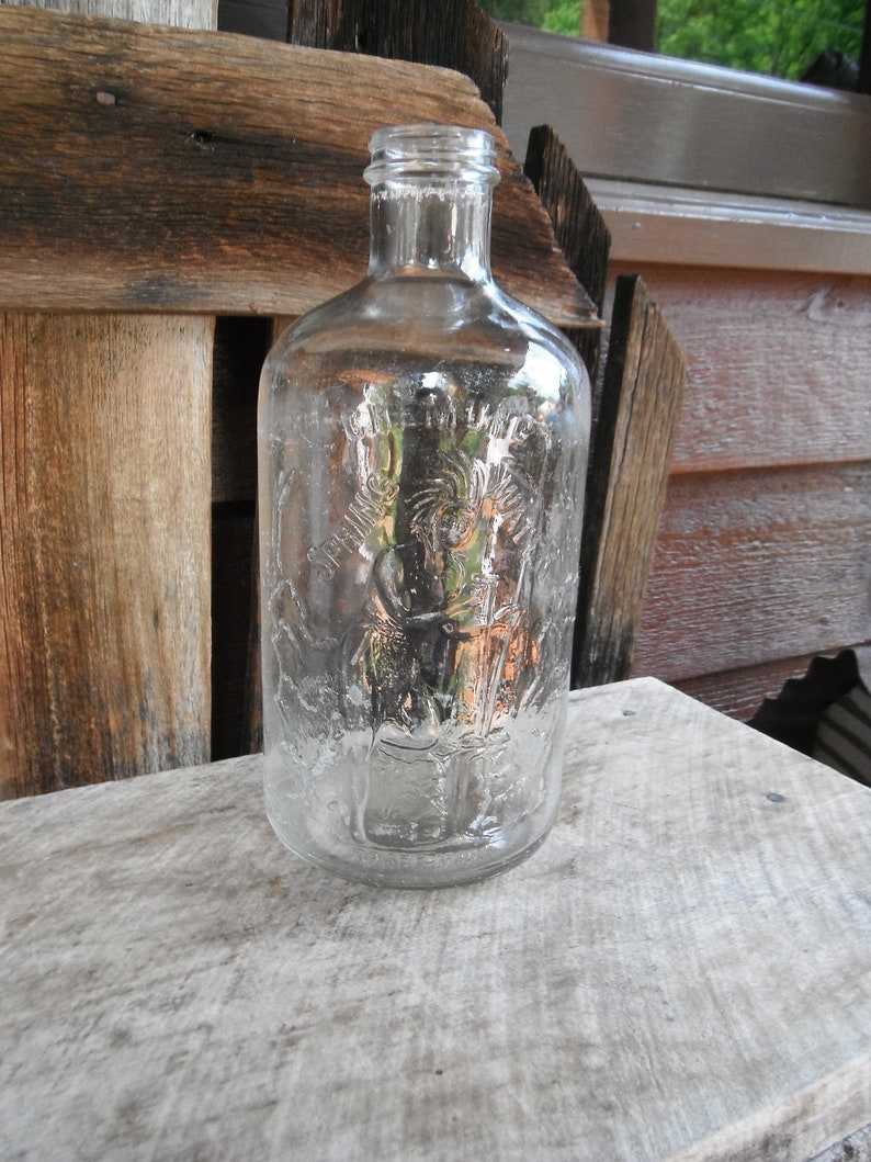 Antique Embossed Indian Glass Chemung Spring Water Jug - Etsy