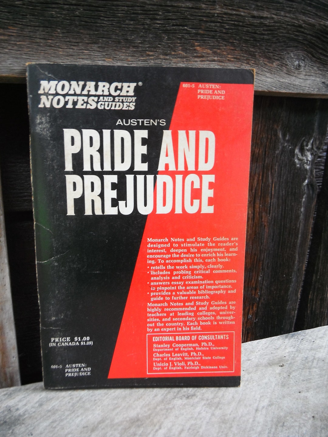 Vintage Jane Austen's Pride and Prejudice Monarch Notes and Study Guide ...