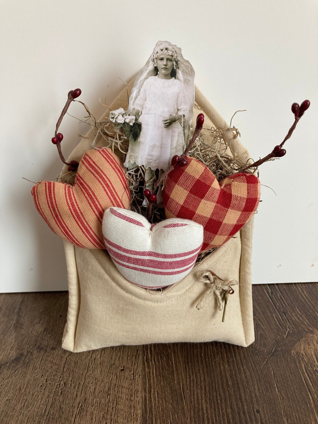 Primitive Valentine's Day Envelope Shelf Sitter With - Etsy